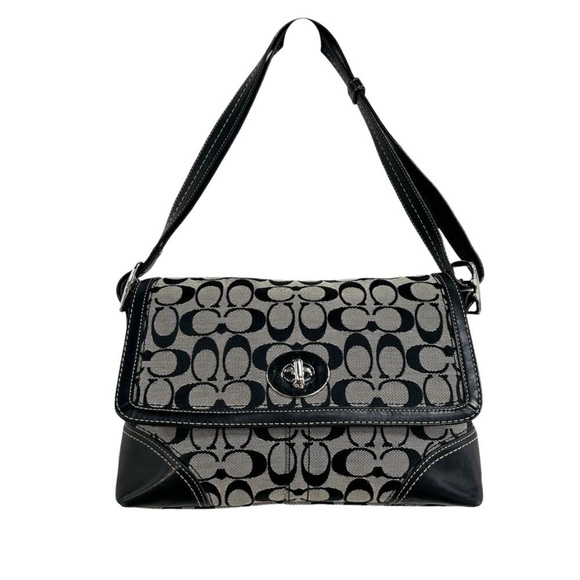 Coach | Bags | Coach Hampton Flap Monogram Signature Logo Adjustable ...